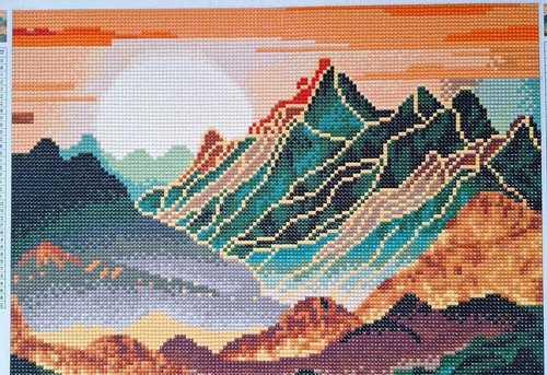 Алмазная мозайка горы