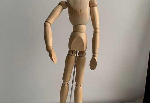 Манекен человека деревянный художественный 30 см