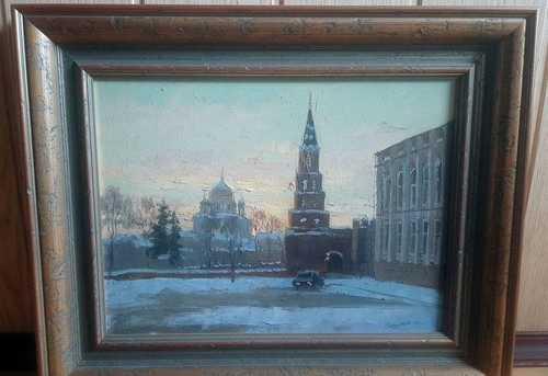 Картина "На закате в Московском Кремле" Дмитрий Са