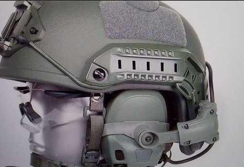Комплект шлем тактические активные наушники чехол