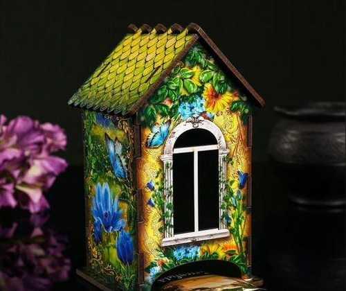 Чайный домик "Домик с корзинкой цветов"