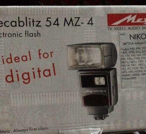 Вспышка камеры Metz megablitz 54 MZ-4 для Nikon