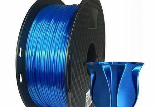 PLA Like silk (шелковый) пластик Wan plast синий