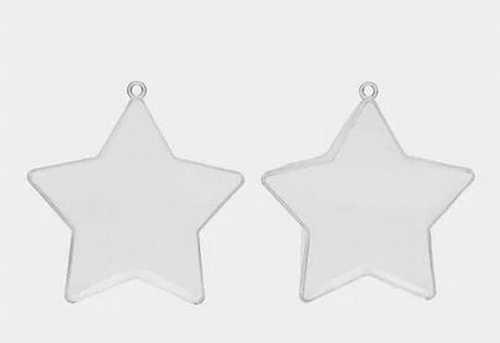 Прозрачная пластиковая форма звезда