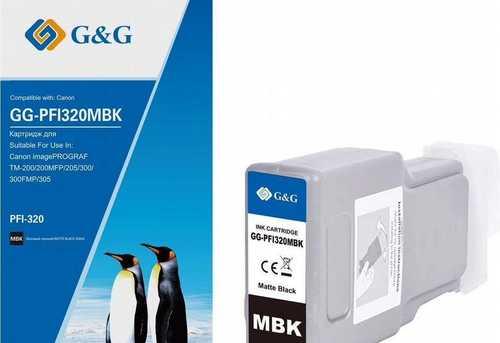 GG-PFI320MBK, Картридж G&G PFI320MBK Струйный Мато