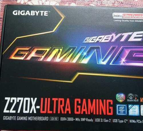 Материнская плата gigabyte GA-Z270X-Ultra Gaming