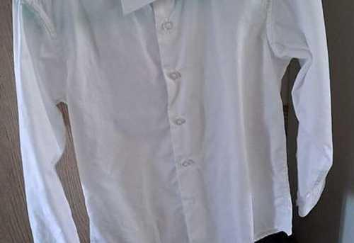 Рубашка белая на мальчика 122