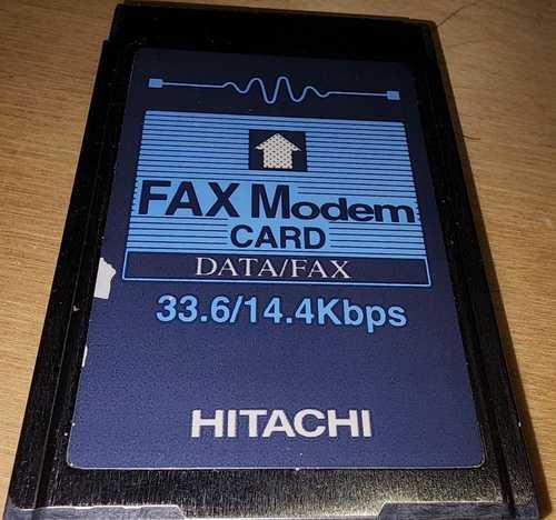 Pcmcia факс-модем Hitach 33600i c кабелем