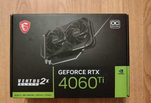 Видеокарта RTX4060Ti 8gb MSI Ventus