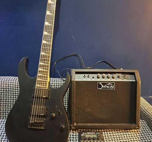 Ibanez GRG121DX-BKF+ Shinobi TG-25 + Zoom G1 four