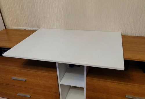 Столешница для стола белая 65 на 90, мебельный щит