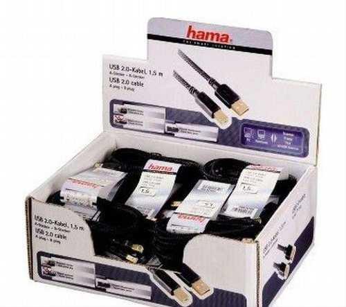 Кабель Hama H-20180 USB 2.0 A-В (m-m) 1.5 м позоло