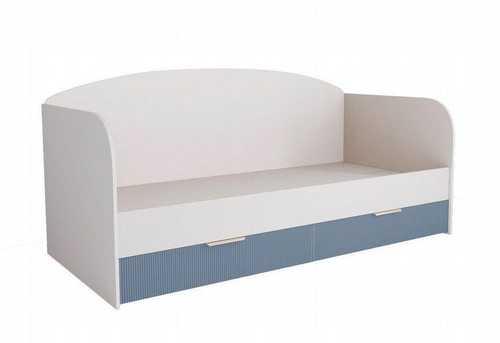 Кровать с ящиками дкд 2000.1 Лавис (Белый софт/Лаз