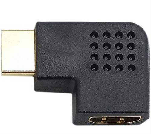 Угловой переходник hdmi-hdmi H64 Папа-Мама