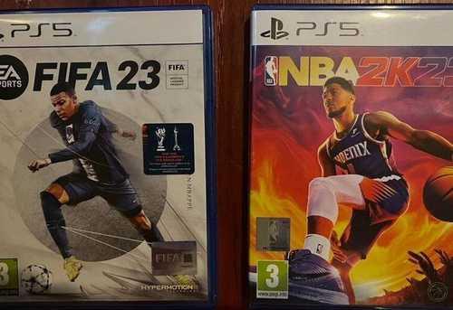 Игры на PlayStation 5 PS5 диск FIFA23 / NBA2K23