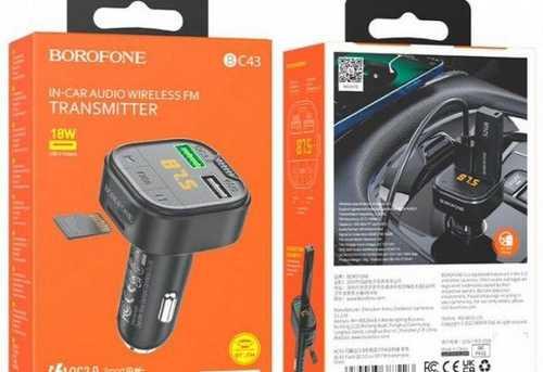 FM модулятор с быстрой зарядкой USB TF Bluetooth A
