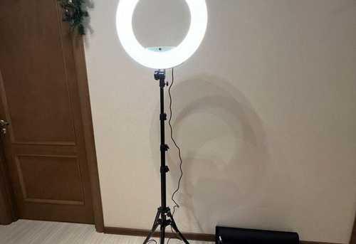 Лампа кольцевая LED FD 48011 (44см) со штативом