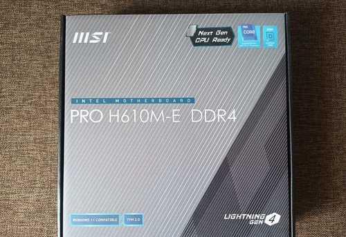 MSI h610m E DDR4 (новая)