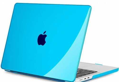 Чехол глянцевый для MacBook Air 13 (2022) голубой