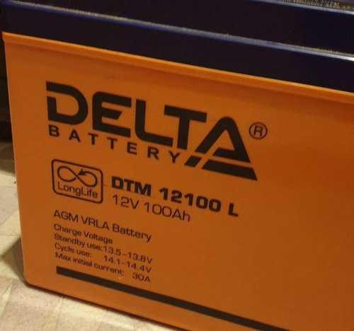 Agm аккумулятор Delta 100