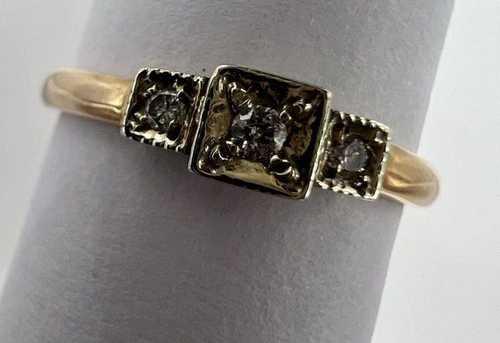 Советское кольцо с бриллиантами 585*