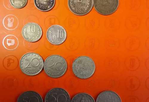 Монеты Болгарии, ГДР, Румынии, Югославии,Дании,Чех