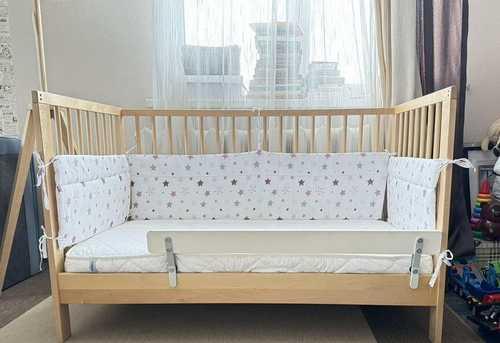 Детская кровать IKEA гулливер 120 на 60