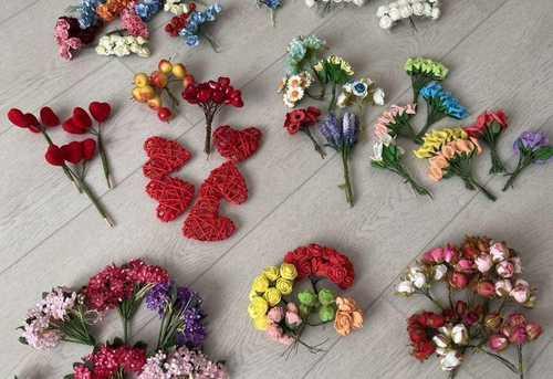 Цветы для декора рукоделия скрапбукинг