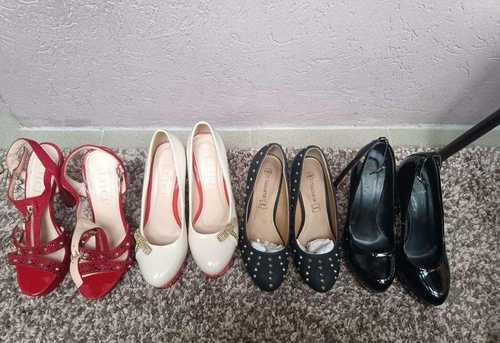 Туфли, босоножки женские 37 размер 4 пары