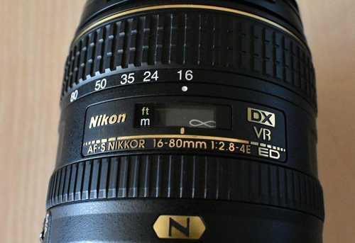 Объектив Nikon 16-80mm почти новый