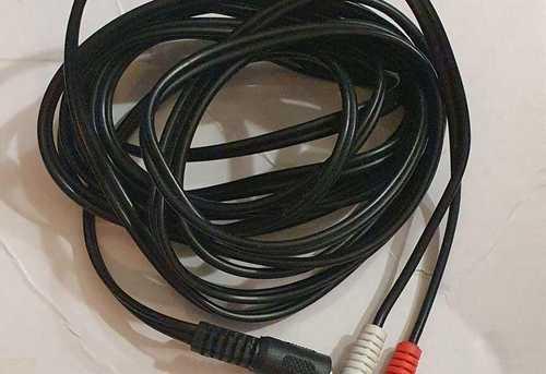 Кабель переходник 3.5 Jack/2 RCA длина 3m