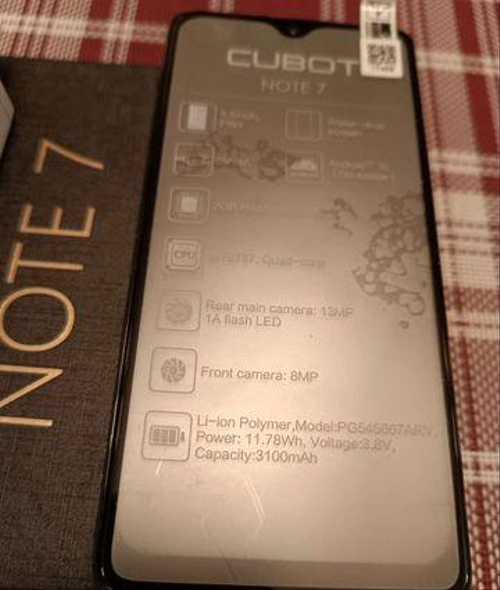 Смартфон cubot note 7