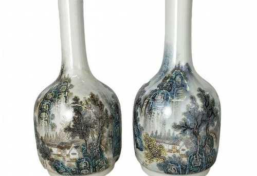 Парные вазы из китайского фарфора