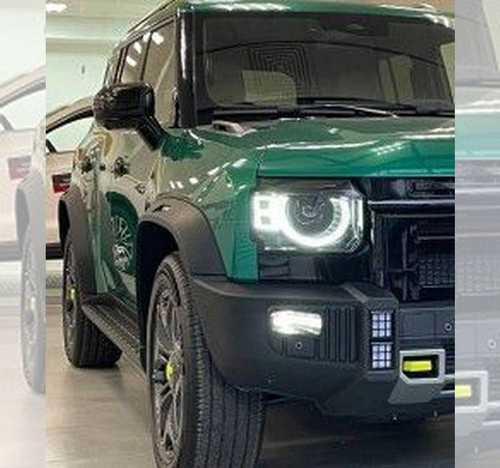 Фары jetour T2 full LED в стиле Defender