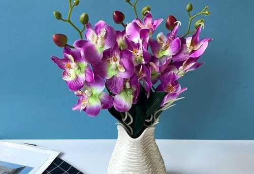 Орхидея декоративная мини, искусственная, сиренева