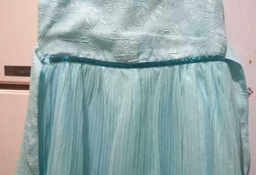 Платье на девочку бирюзового цвета 104 см