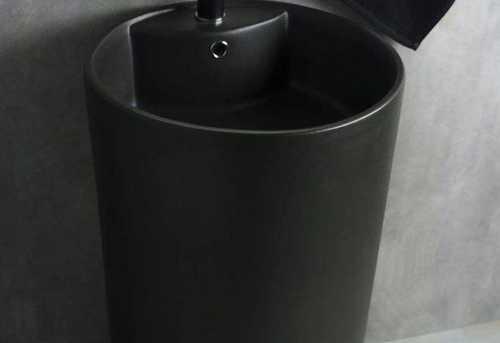 Напольная черная раковина для ванной Gid Nb135bg