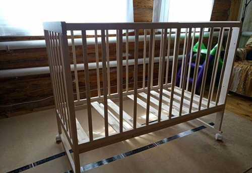 Детская деревянная кровать Babyton 120х60 (Береза)