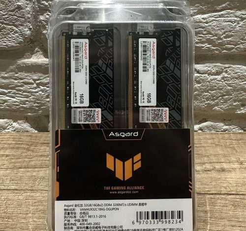 Новая оперативна память DDR4 32Gb 3200Mhz Asgard