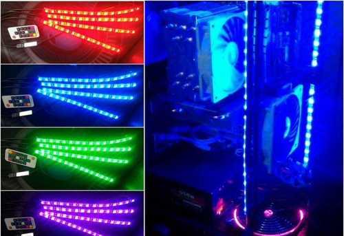 Комплект LED RGB подсветка системного блока 1 метр