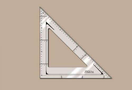 Унольник доя черчения 45 гр 30 см ударопрочный