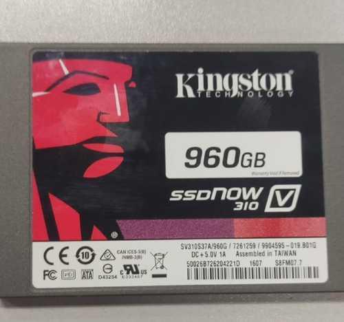 Накопитель ssd Kingston 960gb. SATA