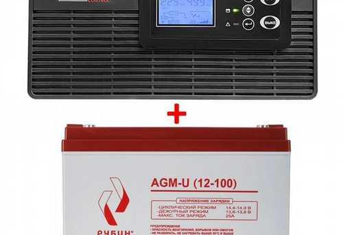 Ибп Hiden Control HPS20-1012 + Рубин AGM-U 12-100