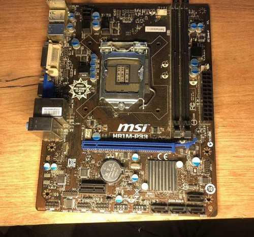 Материнская плата msi h81m p33 lga 1150