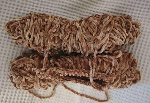 Пряжа для вязания плюшевая