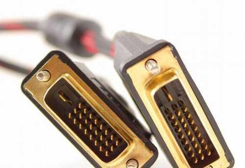 Кабель DVI - DVI 5 м. с фильтрами в оплетке