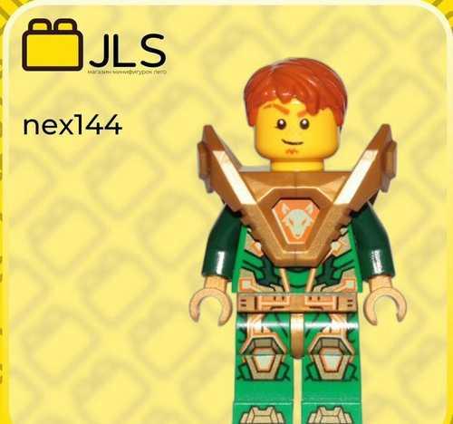 Lego Минифигурка nex144 Aaron Fox - Hair, Pearl Gold Armor