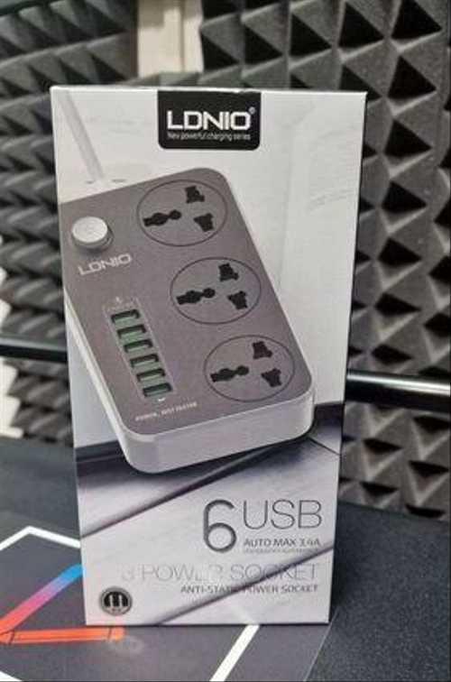 Сетевой фильтр удлинитель (3 розетки 6 usb)