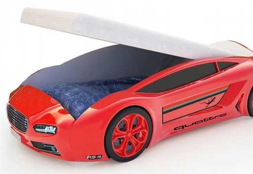 Кровать-машина Roadster Ауди Красная с подсветкой