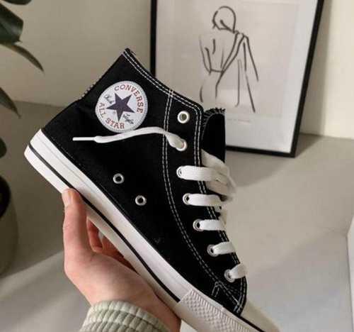 Кеды Converse All Star Mid (Black & White)